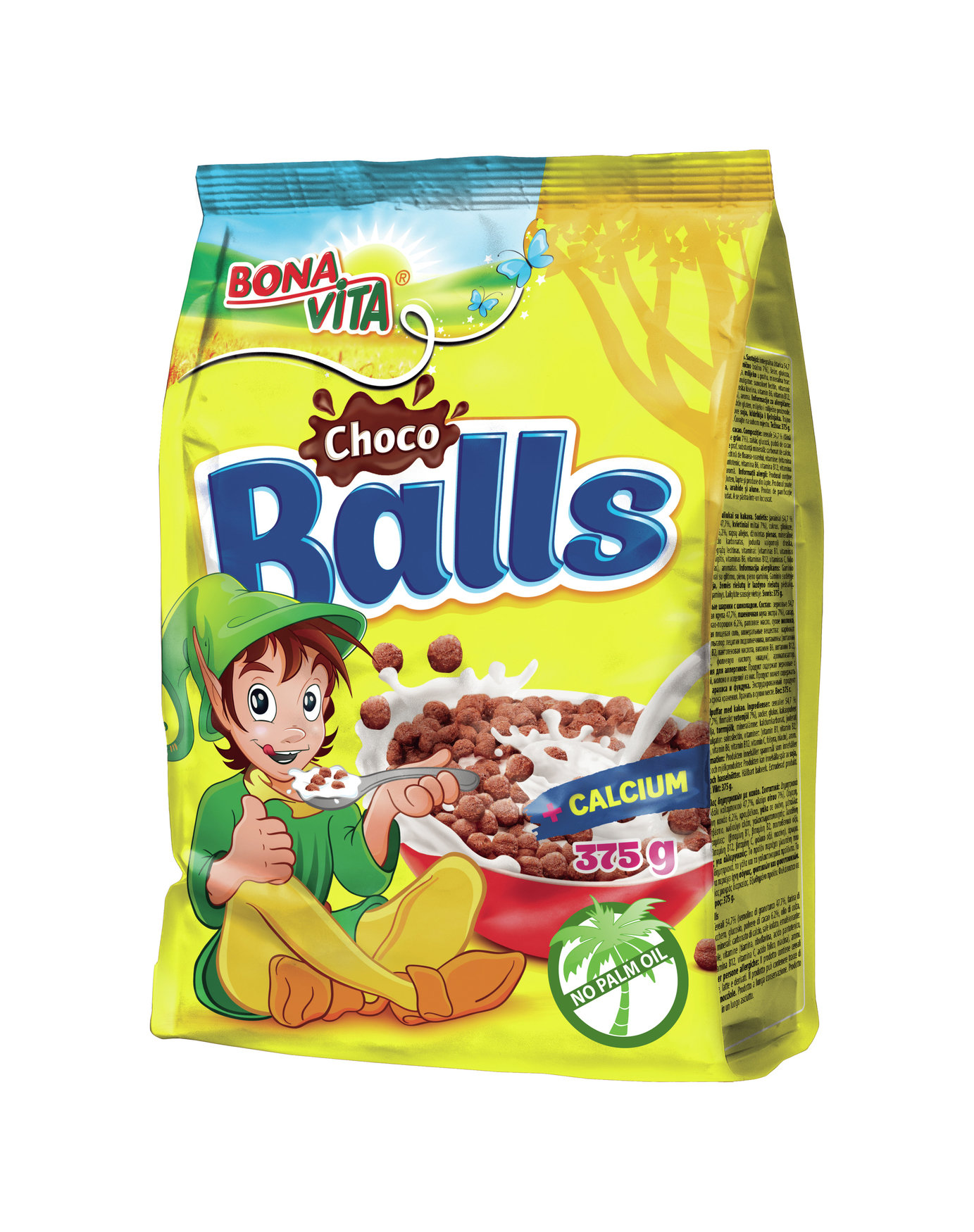 BONAVITA SLOVENSKO - Cereálie pre deti - Choco balls guľôčky 375g cena za 1 kartón (12 kusov)