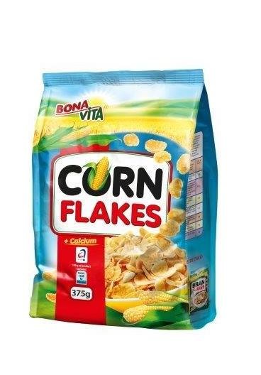 BONAVITA SLOVENSKO - Cereálie pre dospelých - Corn flakes sáčok 375g cena za 1 kartón (12 kusov)